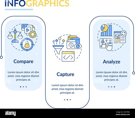 Marketing Analytics Rectangle Infographic Template Stock Vector Image