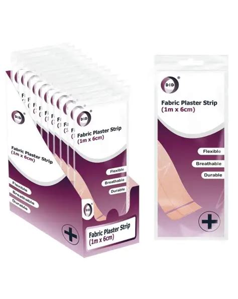 1m X 6cm Fabric Plaster Strip Bargain Wholesalers