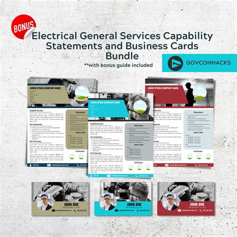 Electrical General Services Capability Statement Canva Template And
