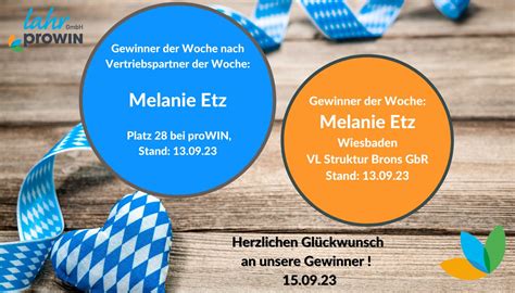 Gewinner Der Woche Herzlichen Glückwunsch An Melanie Etz Zum