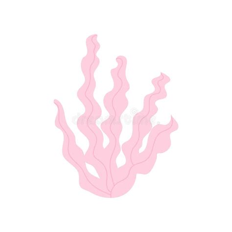 Cute Vector Illustration Of Seaweed Marine Algae Stock Vector