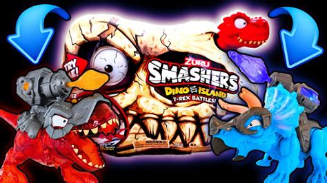 Zuru Smashers Dino Island T Rex Battles Unboxing Youtube