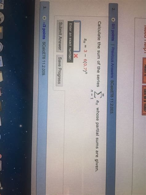 solved 2 o 0 1 points previous answers scalcet8 11 2 003