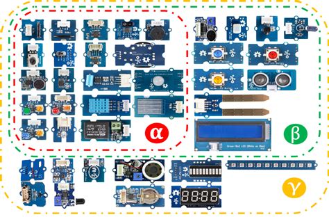 SEEED Kit Alpha α de 20 módulos e sensores Grove