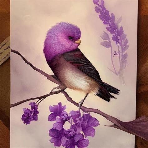 Portrait Of A Purple Feathered Aiart Aiartist Aiartcommunity