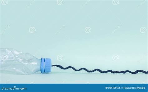 Recycled Polyester Concept A Plastic Bottle Turns Into A Thread Stock