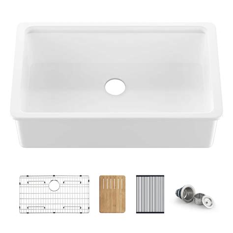 33 Fireclay Drop In Undermount Workstation Sink C2 33st