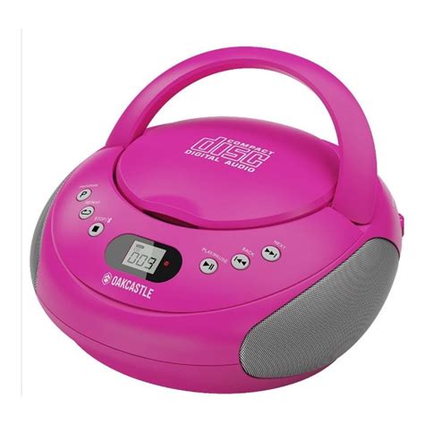 Oakcastle Cd250 Pink Uk Portable Cd Player Radio Pink