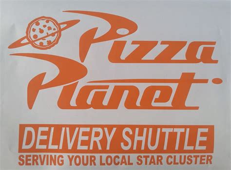 Pizza Planet Vinyl Car Sticker