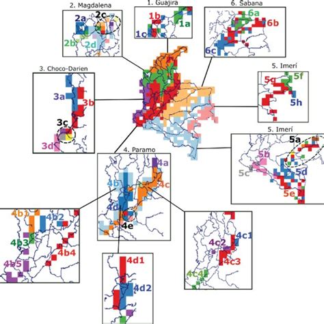 Biogeographical Districts Maps 1 To 6 And Sub Districts Download