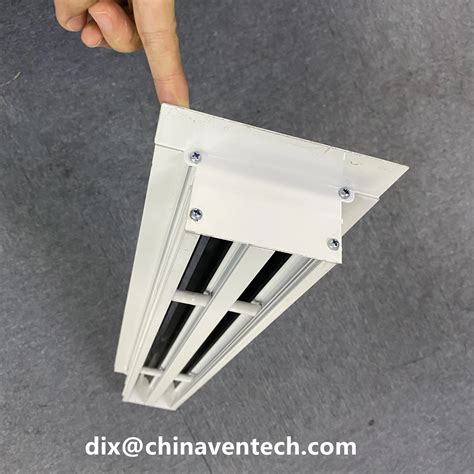 Hvac Fresh Air Ventilation Aluminum Linear Slot Diffuser Plenum Box