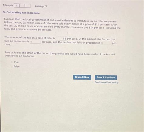 Solved 5 Calculating Tax Incidence Suppose That The Local