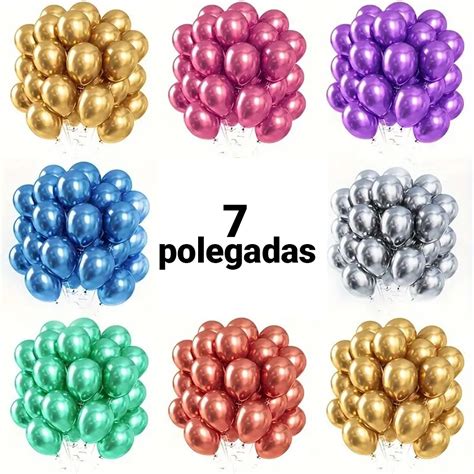 Balão Bexiga Metalizado 7 Polegadas Diversas Cores Balao Premium