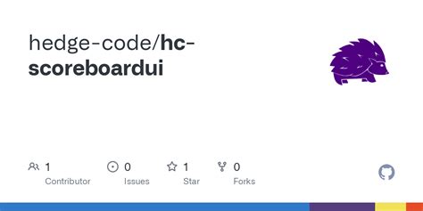 Github Hedge Codehc Scoreboardui