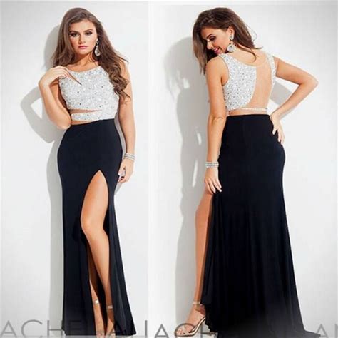 Vestido Negro Y Plata Vestidos Elegantes Vestidos Negros Vestidos