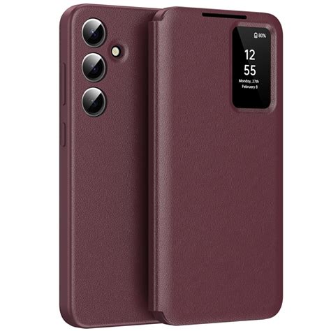 Etui Do Samsung Galaxy A56 5g Smart View Z Kieszenią Na Kartę