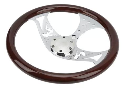 Volante De Grão De Madeira De 380 Mm15 Polegadas De 3 Raios Parcelamento Sem Juros