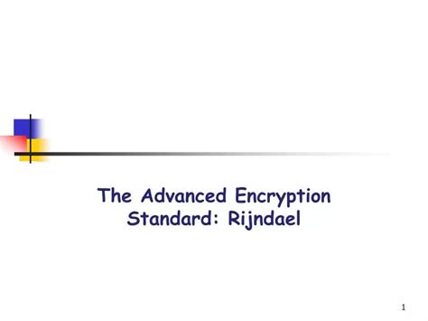 Ppt The Advanced Encryption Standard Rijndael Powerpoint Presentation Id4550752