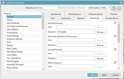 The Default Directory For Nx Parts Cad Tips