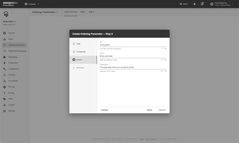 Parameters Cloudblue Connect Parameters Cloudblue Connect
