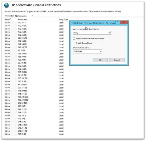 Solved IIS IP Address And Domain Restrictions Experts Exchange