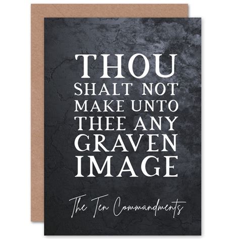 Ten Commandments Thou Shalt Not Make Craven Bible Verse Christian Card