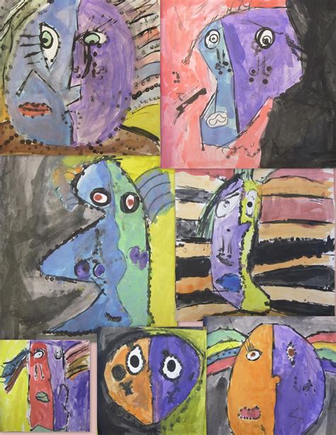 Chumleyscobey Art Room Kinder 1st Grade Picasso Heads