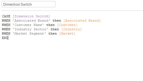 How To Use Parameters To Create A Dimension Switch In Tableau The