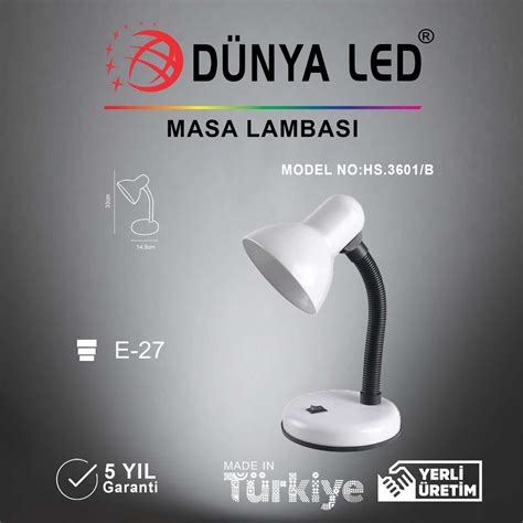 Dünya Led Hs3601 B Masa Lambası Beyaz Fiyatı Taksit Seçenekleri