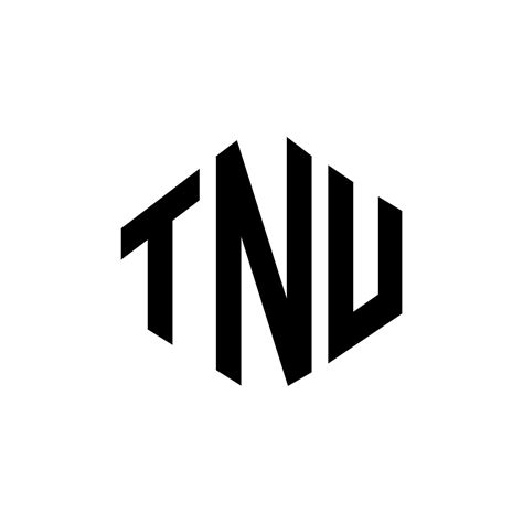 Diseño De Logotipo De Letra Tnu Con Forma De Polígono Diseño De Logotipo En Forma De Cubo Y
