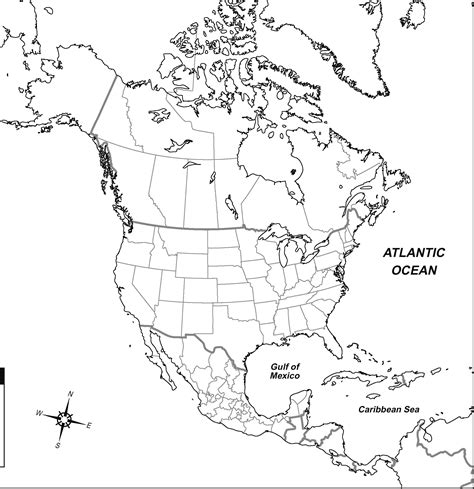 Blank Map Of North America Printable Printable Calendars At A Glance