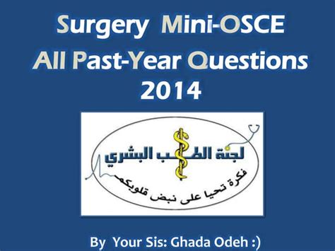 Surgery Mini Osce All Past Years Questions Modified Pdf