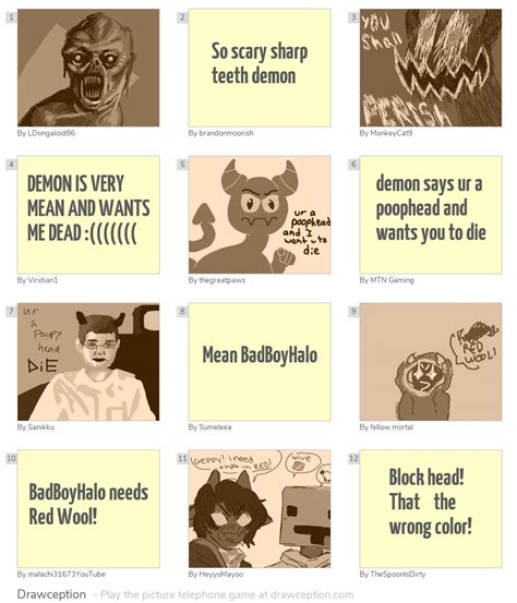 So Scary Sharp Teeth Demon Drawception