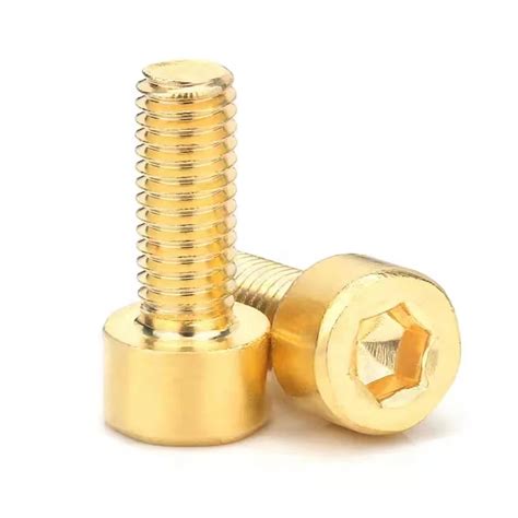 Din912 Brass Socket Head Screws Hex Socket Head Cap Screw Brass M6 M8 Brass Allen Cap Screw