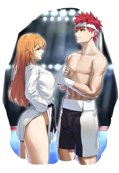 Tamamoice Nakiri Erina Yukihira Souma Shokugeki No Souma Lights Commission Mixed Language