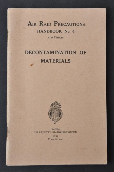 Cs Militaria Decontamination Of Materials Air Raid Precautions
