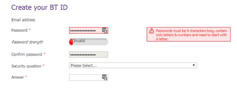 Bt British Telecom 8 Character Password Only Letters And Numbers R