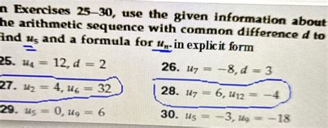 Solved Exencises Use The Given Information Abou He Chegg Com