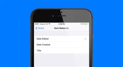 How To Sort Ios Notes By Title Date Created Date Edited