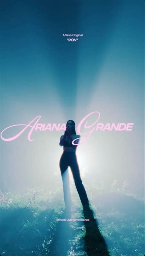 Pov Ariana Grande Live Vevo Performance Ariana Grande Poster Ariana