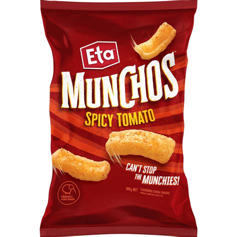 Eta Munchos Spicy Tomato 100g Woolworths
