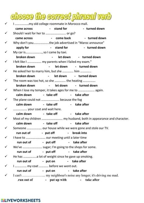 Phrasal Verbs Phiếu Bài Tập Bài Tập