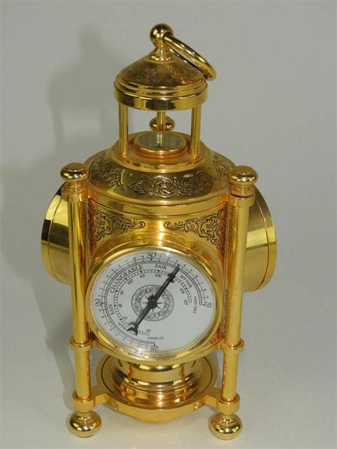 Murrays Auctioneers Lot 350 Marine Style Brass Barometer Clock Compass