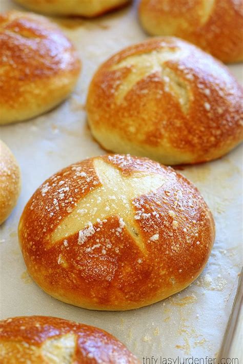Easy Homemade Soft Pretzels For Burger Buns