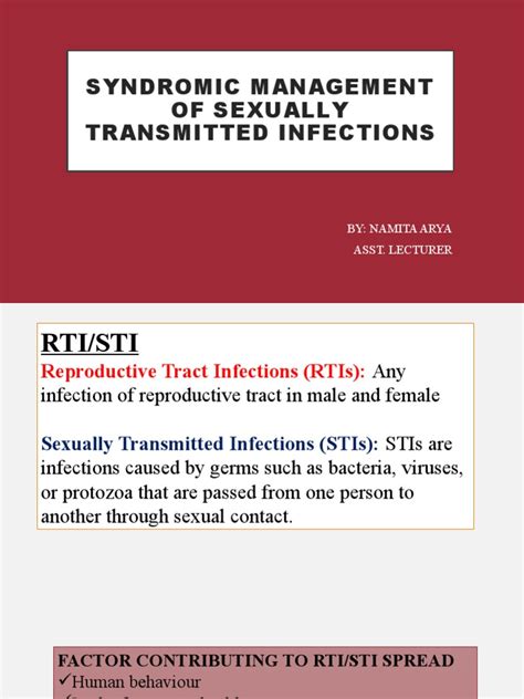 Syndromic Management Of Sexually Transmitted Infections Pdf