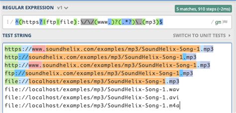 Java Regex For Matching Mp3 Urls Stack Overflow