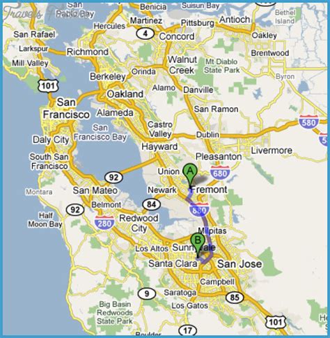 San Jose Metro Map Travelsfinderscom