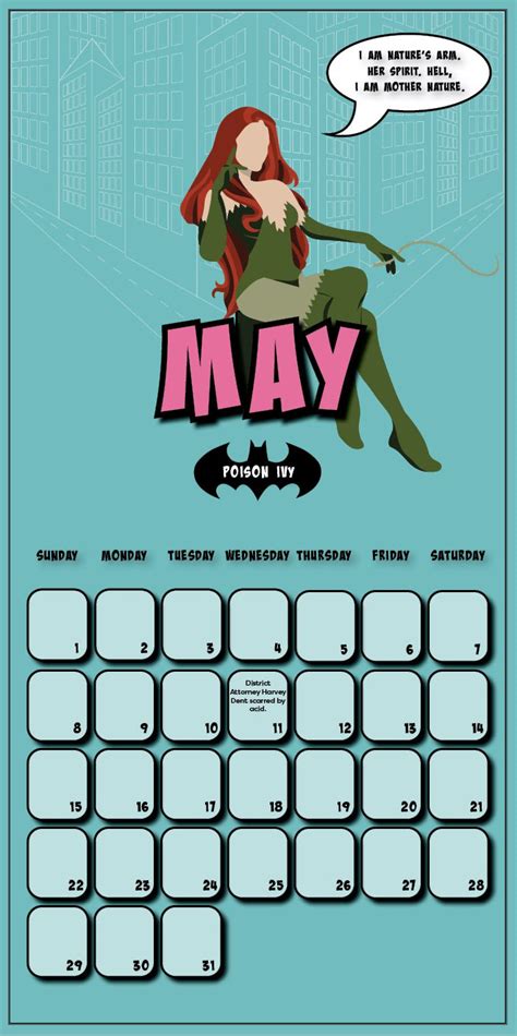 Batman Villains Calendar On Behance