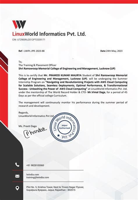 Pramod Kumar Maurya On Linkedin Internship Intern Summerinternship Opportunity Learning