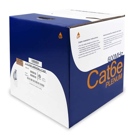 1000ft Cat 6 Solid Cable Plenum W Spline Etl American Teledata Store